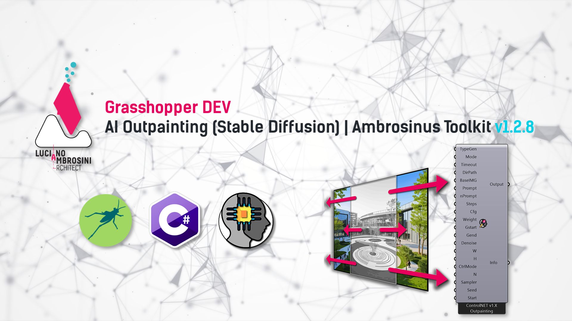 AI Outpainting with Stable Diffusion via Grasshopper | lucianoambrosini.it